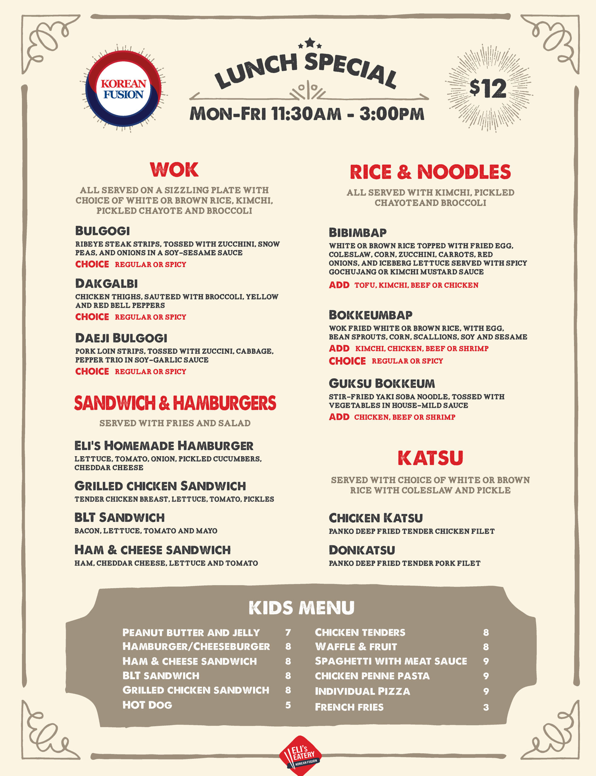 Eli’s Eatery Menu – Eli's Eatery